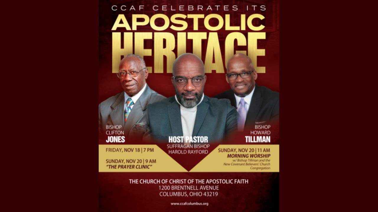 CCAF Columbus | Apostolic Heritage with Bishop Howard Tillman | 11/20 ...