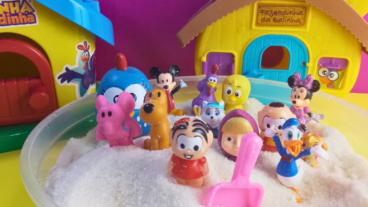 Piscina de açúcar Monica galinha pintadinha Minnie Marsha Patrulha ...
