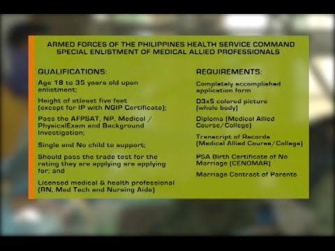 Balitang Amianan: AFP Health Service Command - YouTube