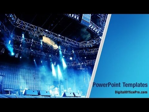 Concert Stage PowerPoint Template Backgrounds - DigitalOfficePro ...