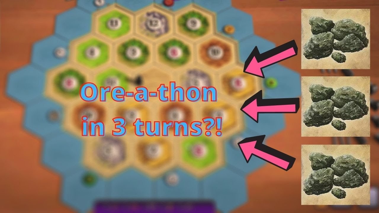 Catan: #7 - Road to top 20: 9 ore in 3 turns?! - YouTube