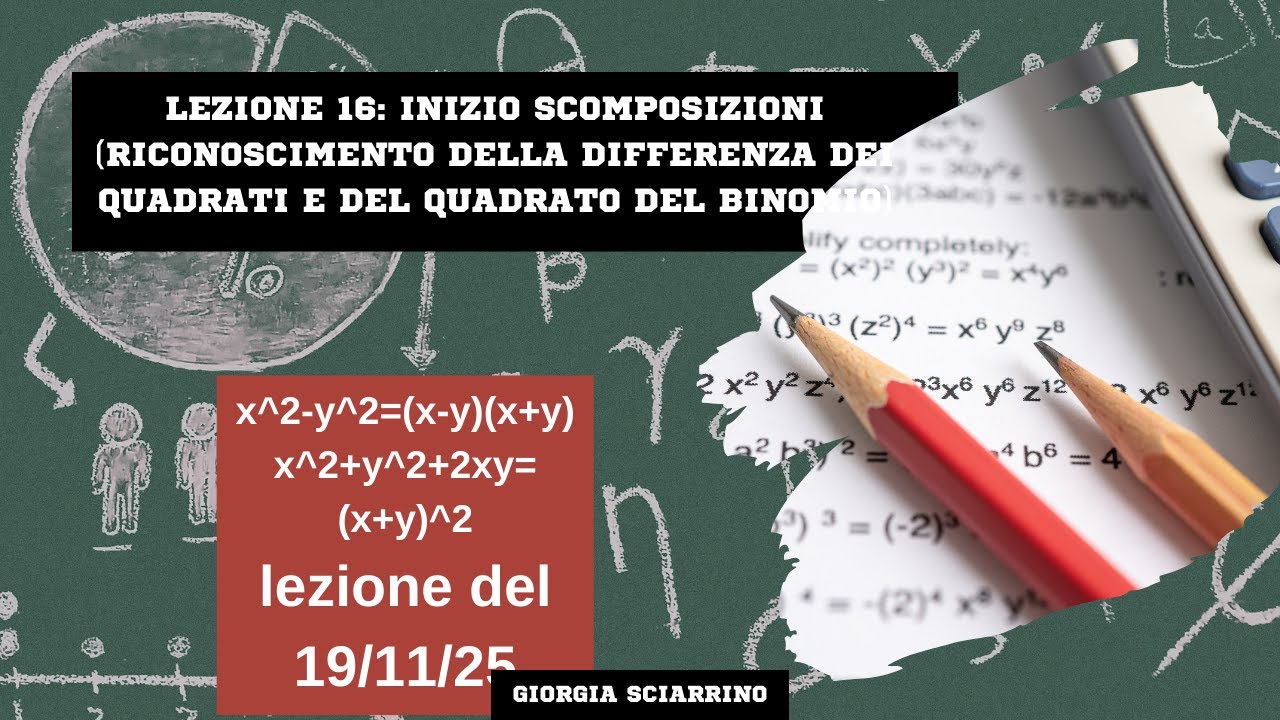 LEZIONE 16: LE SCOMPOSIZIONI: RICONOSCERE I PRODOTTI NOTEVOLI - YouTube