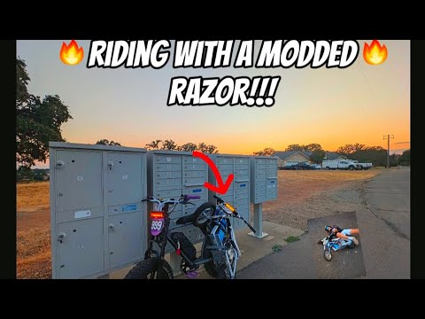 Riding with a modded razor!!# mxjace - YouTube