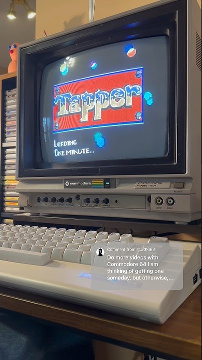Commodore 64 ASMR: Loading Tapper from floppy disk #retrogaming #retrocomputing #asmr #80s - YouTube
