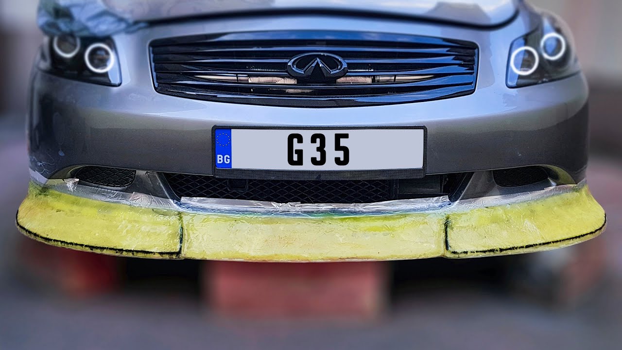 DIY Custom Bumper Spoiler from Foam and Fiberglass - YouTube