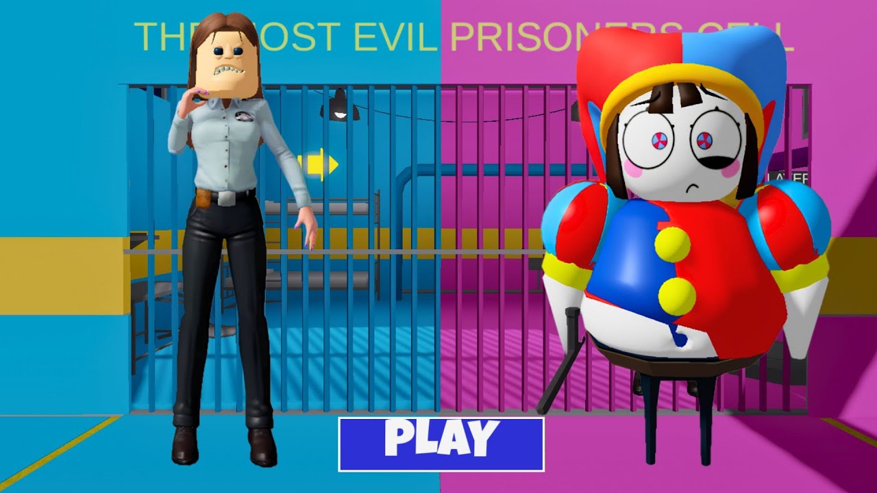 EPIC ROBLOX OBBY BATTLE | POLICE WOMAN VS POMNI (OBBY) ROBLOX #obby # ...