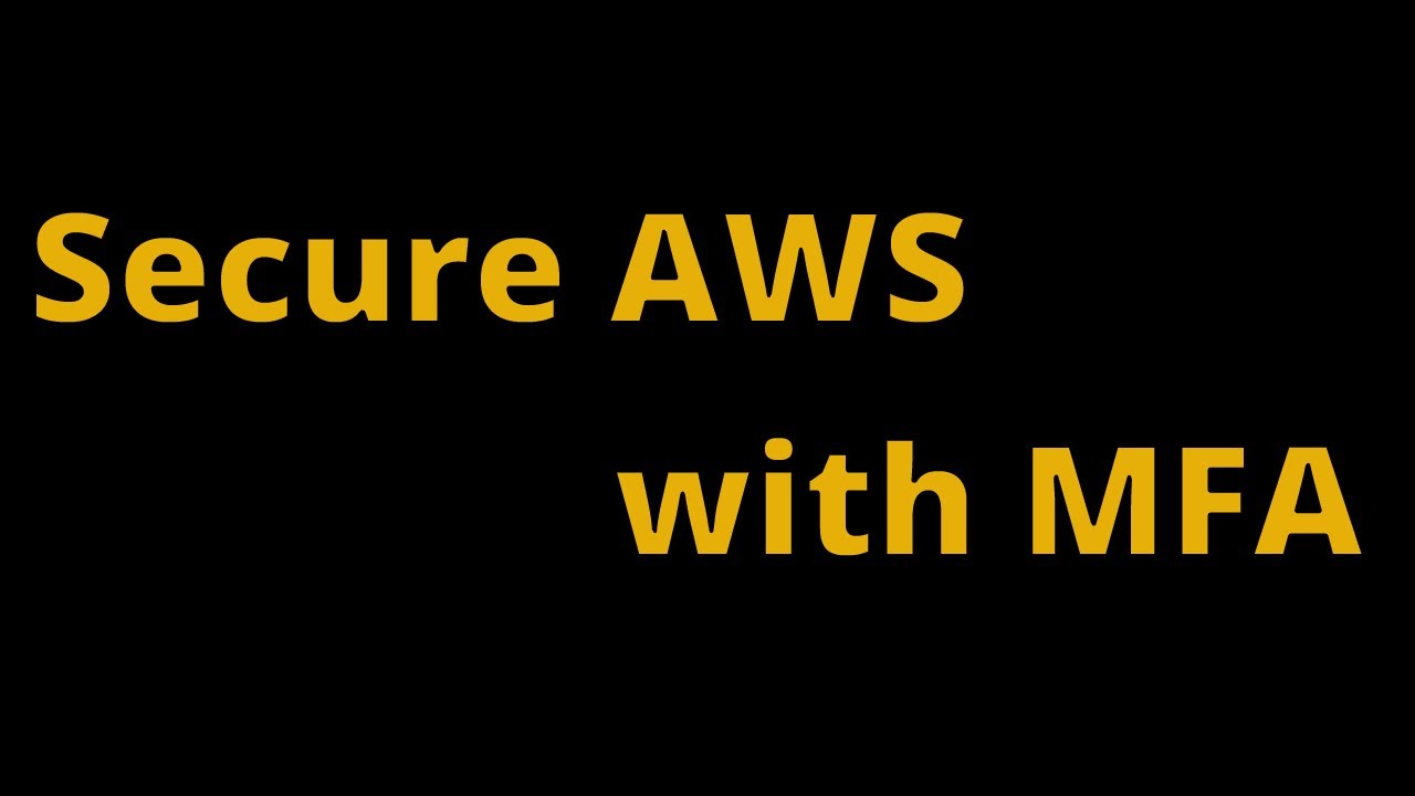 AWS setup MFA - YouTube
