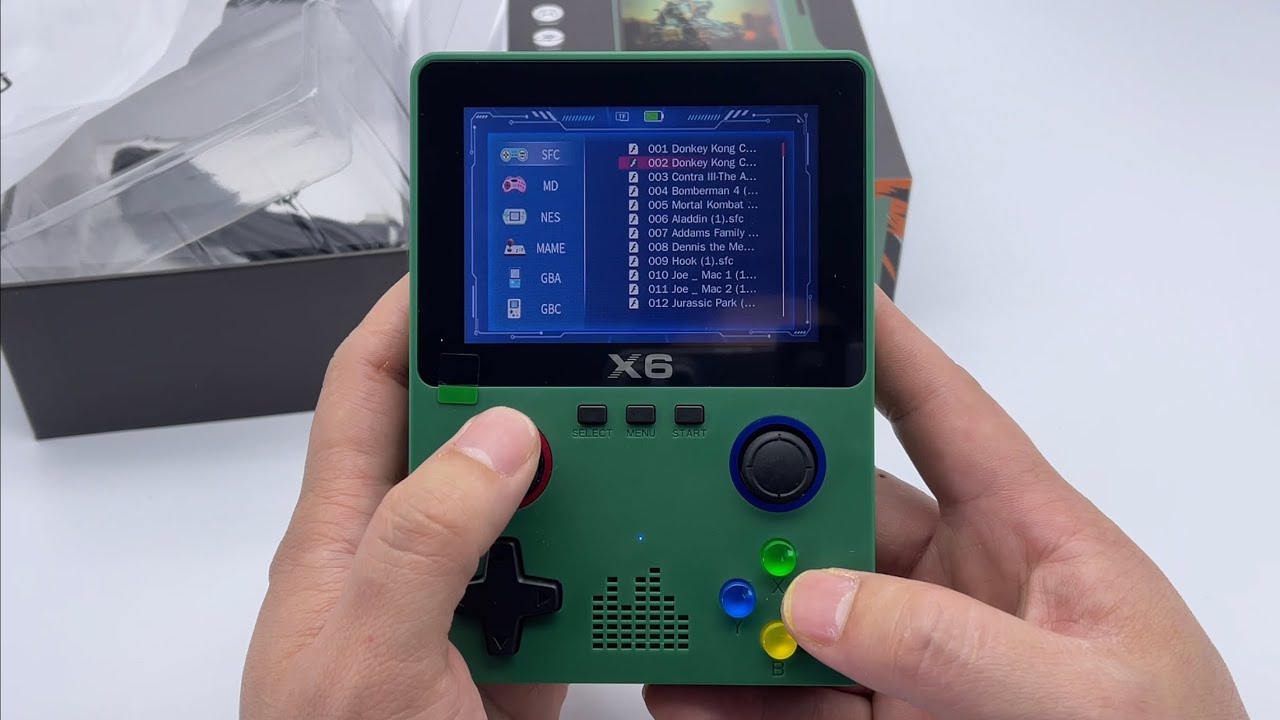 X6 Retro Handheld Game with More Than 10000 games - YouTube
