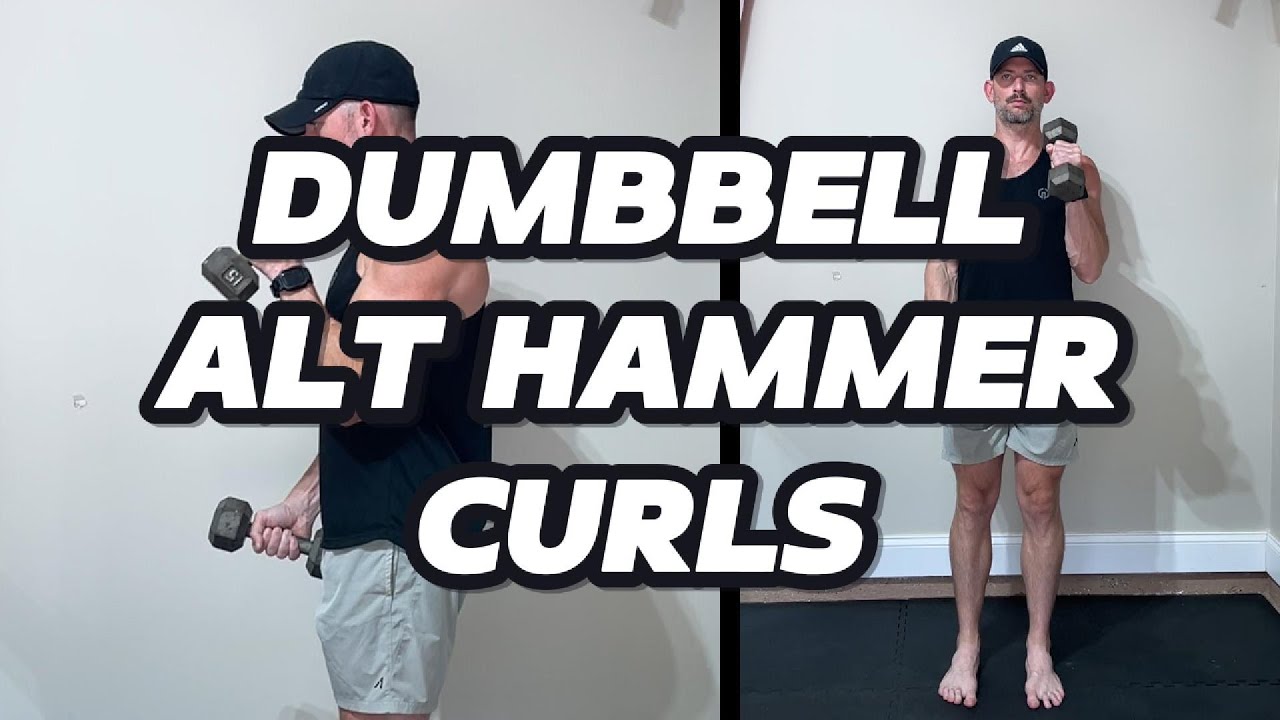 Dumbbell Standing Alternating Hammer Curls | Beginner Arm Exercise ...