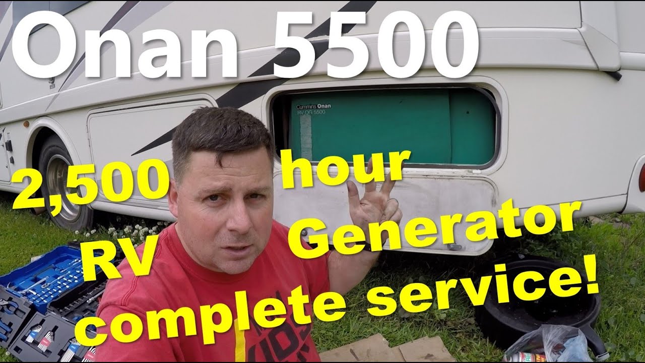 Cummins Onan 5500 RV Generator Complete Service Over 2,500 Hours - YouTube