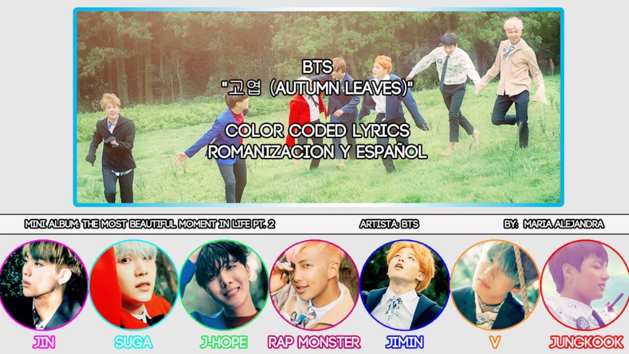 BTS Autumn Leaves COLOR CODED ROM SUBESPA OL LYRICS bts-autumn-leaves-color-coded-rom-subespa-ol-lyrics