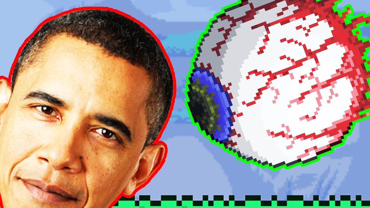 Is Obama STRONG enough to beat Terraria Bosses? - YouTube