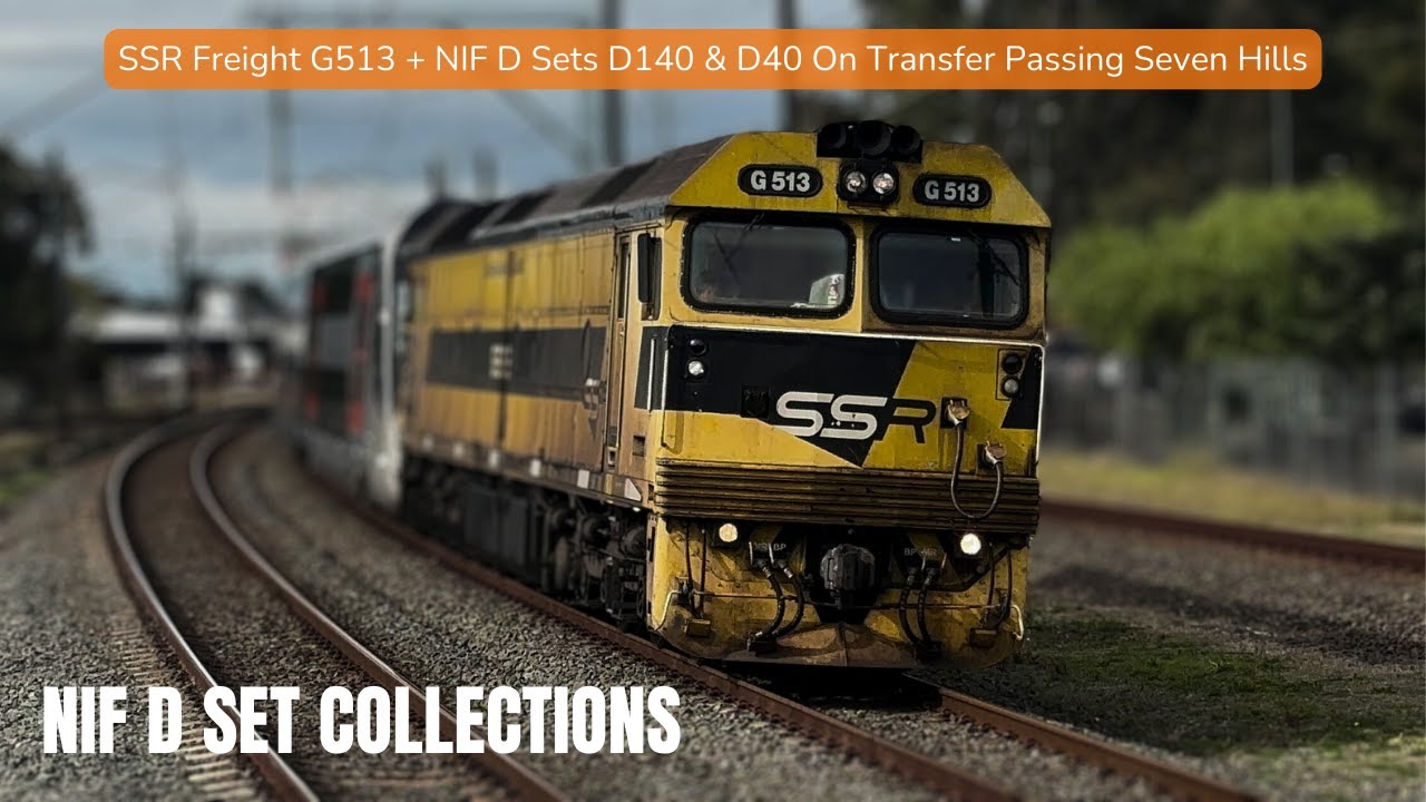 4K 60FPS HDR - SSR Freight G513 + NIF D140+D40 On Transfer Passing ...