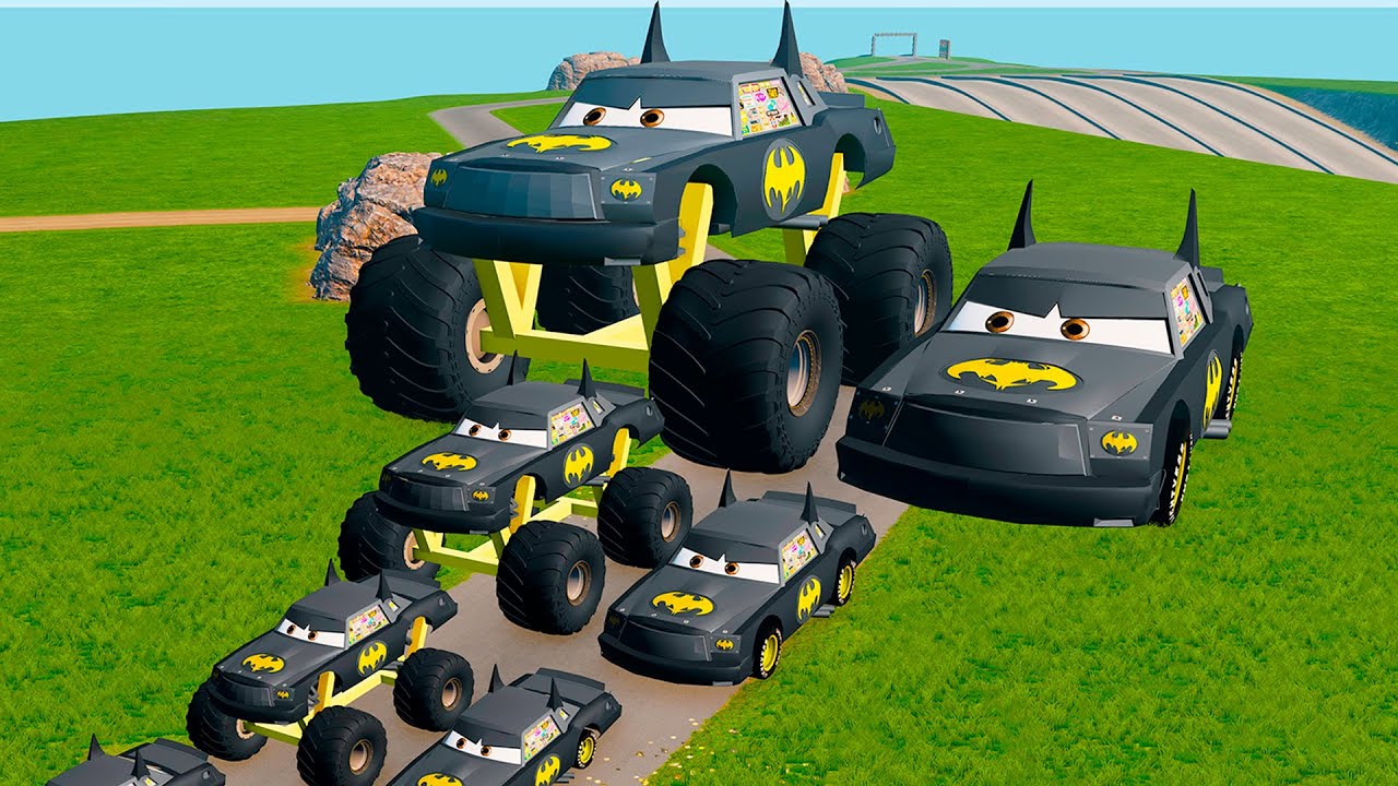 Big & Small Monster Truck Batman Chico Hicks vs Big & Small Batman ...