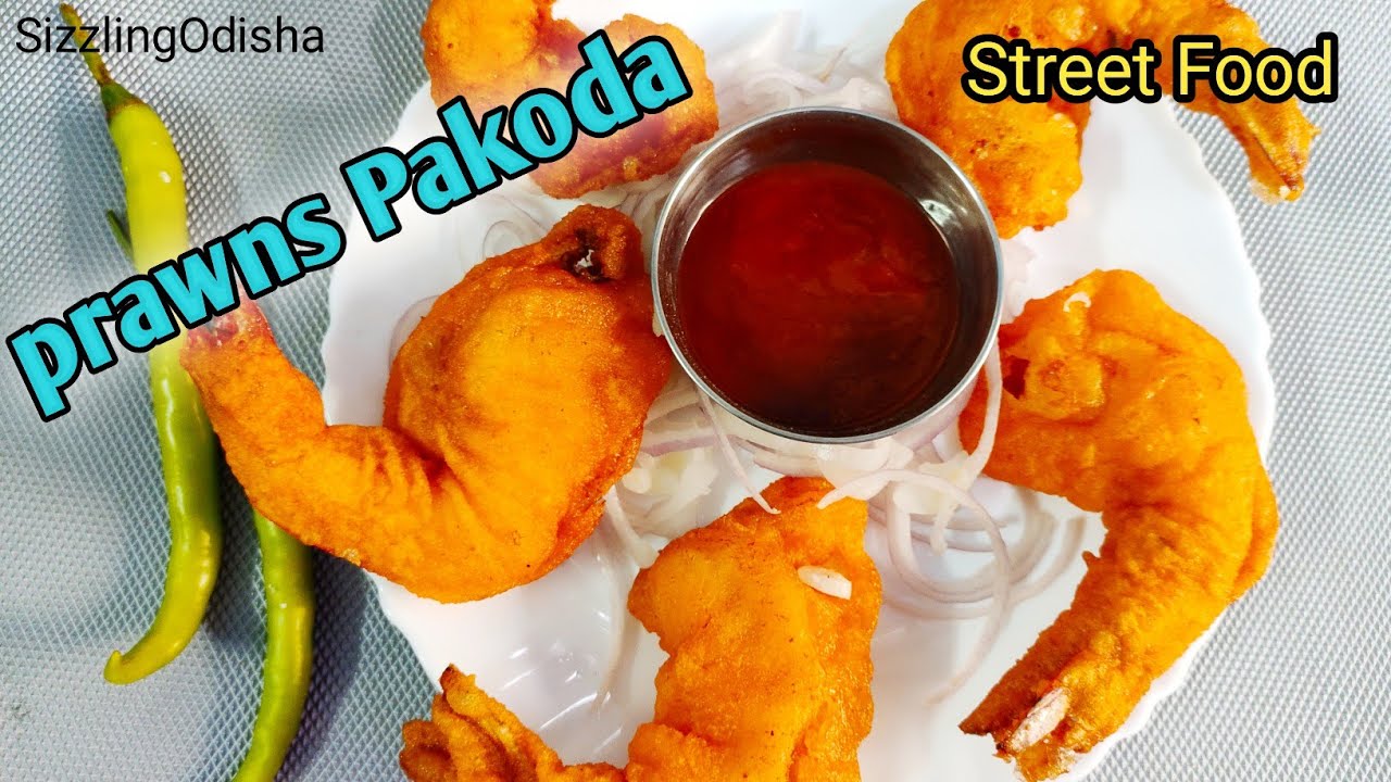 🦐How to make prawns pakoda || street style prawns pakoda || shrimp ...