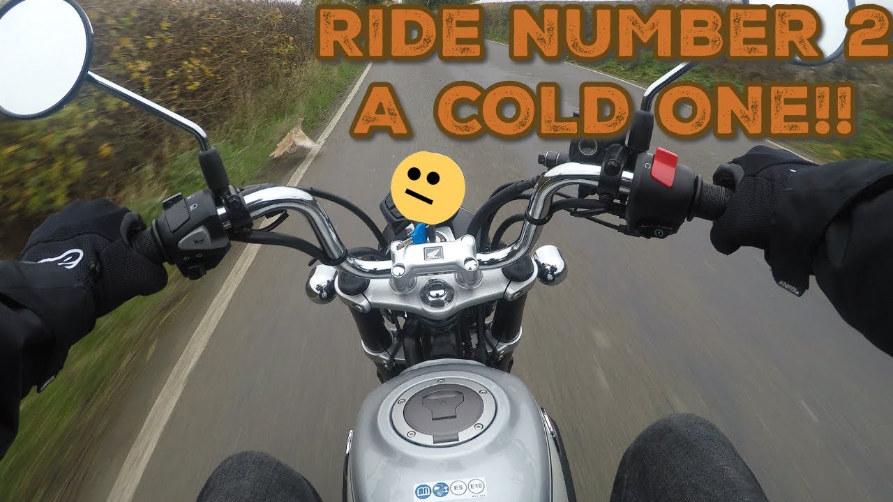 EXTREMELY COLD Motorcycle ride No2 | Honda Monkey125cc | CBT - YouTube