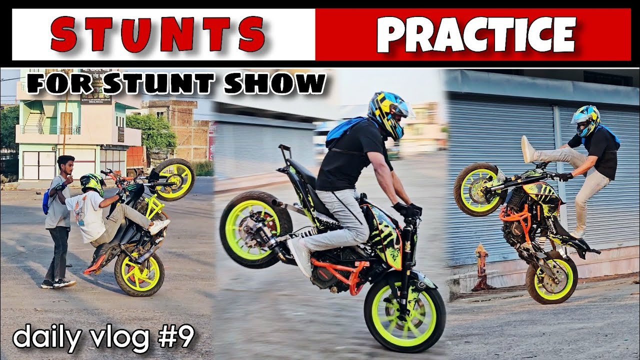 Bike Freestyle Stunts Practice for Stunt Show | Daily Vlog | Bhopal - YouTube