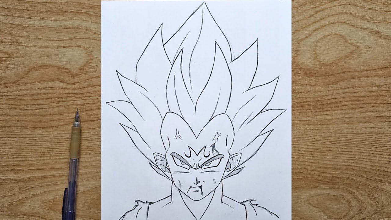 How to draw Vegeta | Majin Vegeta step by step | easy tutorial - YouTube