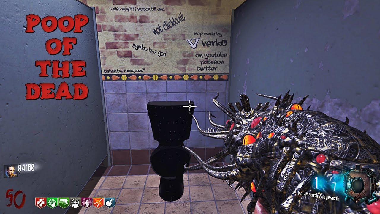 POOP OF THE DEAD ATTEMPT 2 WORLD RECORD ROUND 50+ - BLACK OPS 3 CUSTOM ...
