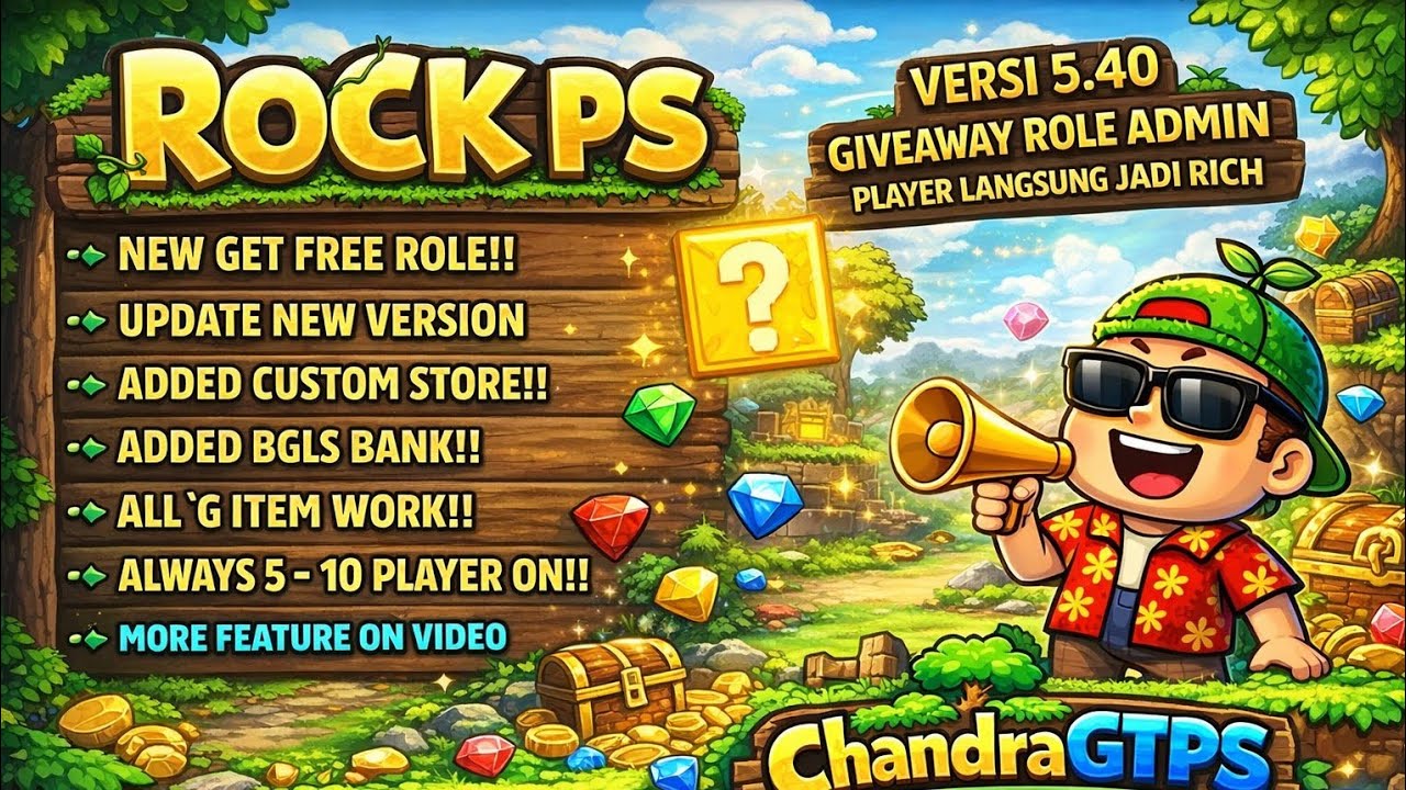 BANYAK ITEM MENARIK!! FREE ROLE ADMIN | ROCK PS GTPS 2026 - YouTube