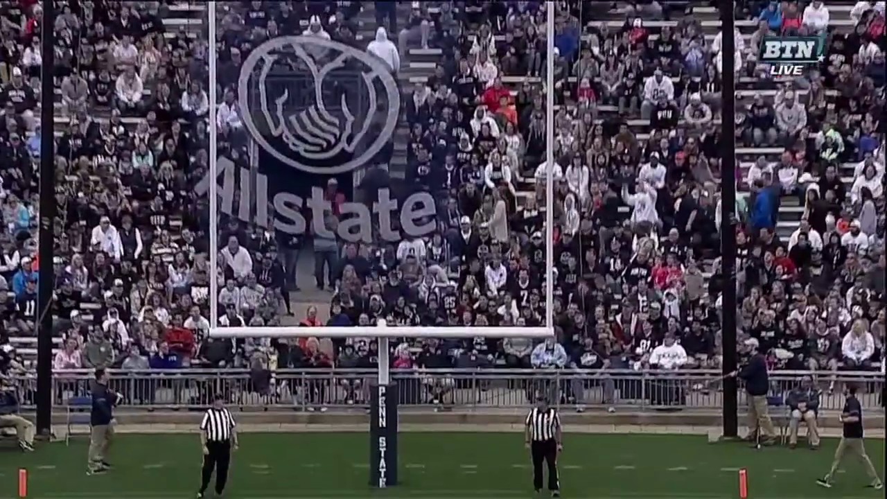 Spice Adams' Field Goal Attempt - Penn State Spring Football - YouTube