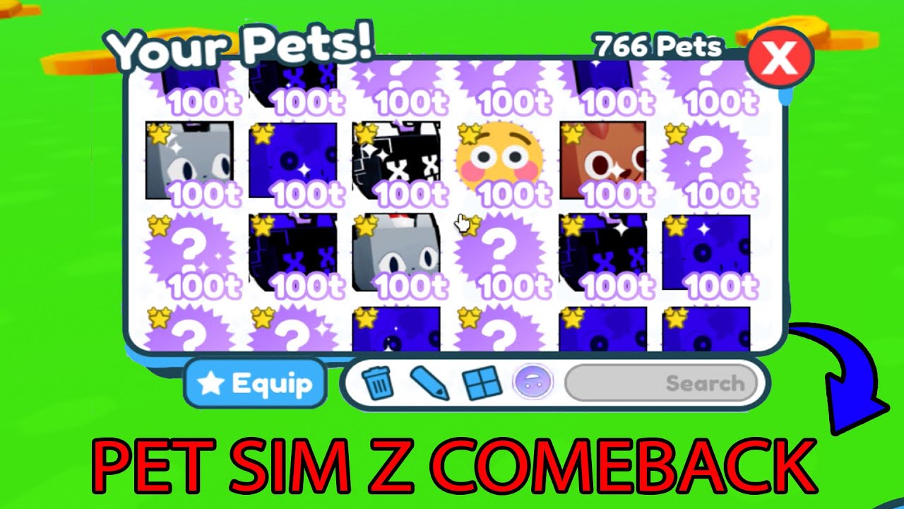 what...??? Let's See What's in Pet Sim Z Comeback - YouTube