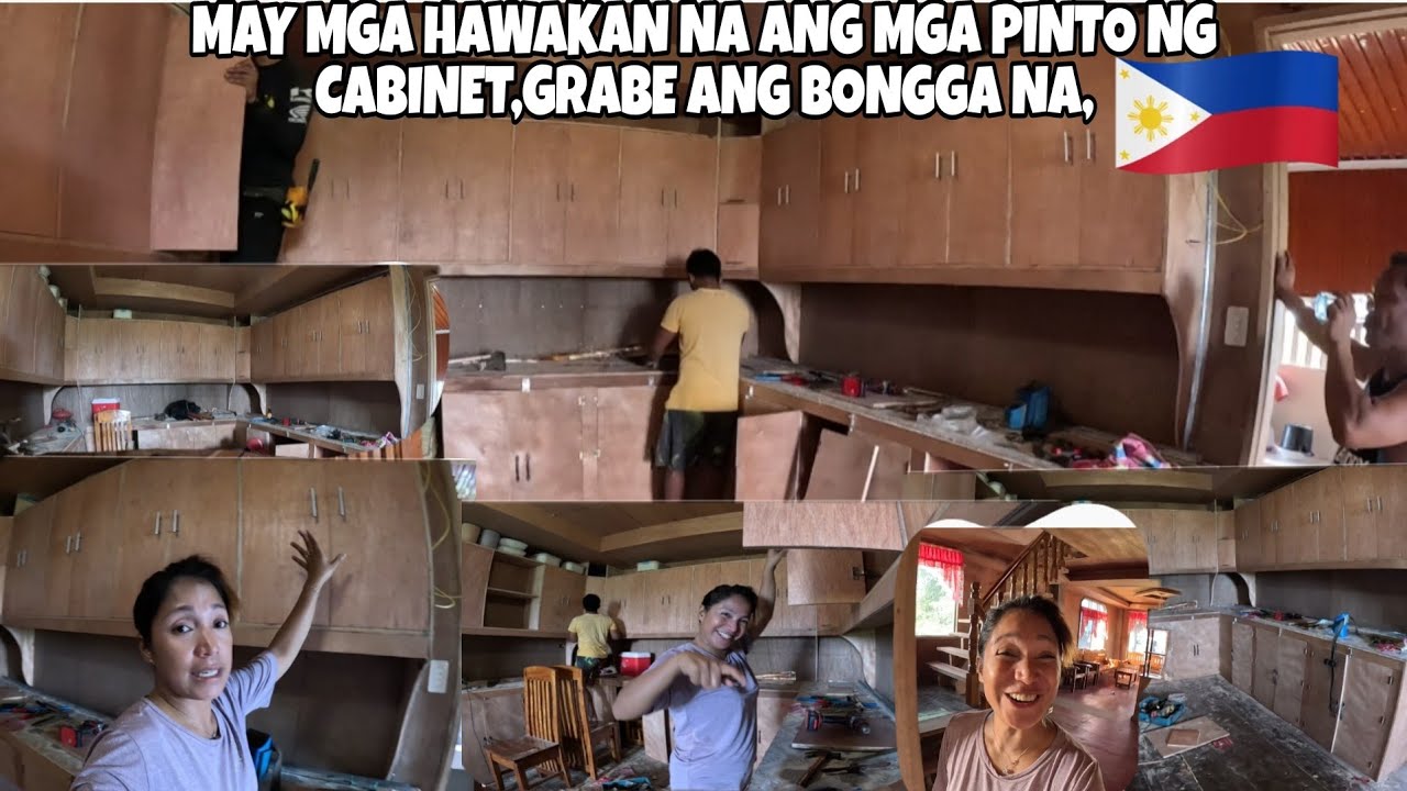 GRABE ANG KAIBAHAN+SUBRANG GANDA NA MAY HAWAKAN NA ANG MGA CABINET 🗄️ ...
