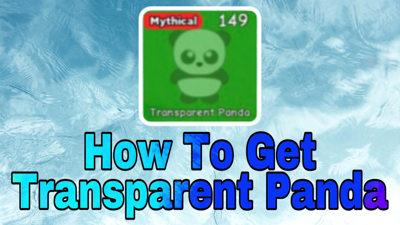 Roblox Find The Pandas How To Get Transparent Panda Tutorial!! - YouTube