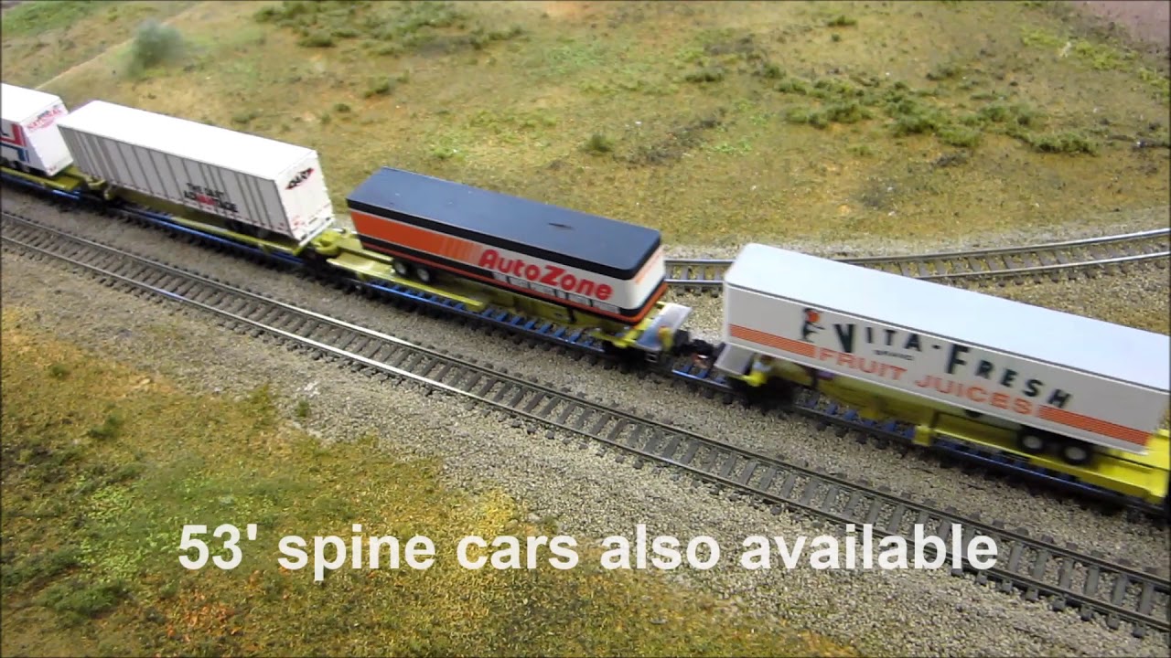 48' spine cars - YouTube