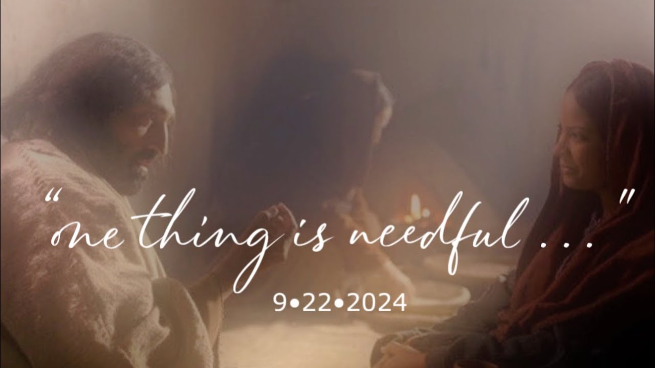 “one thing is needful . . .” - YouTube