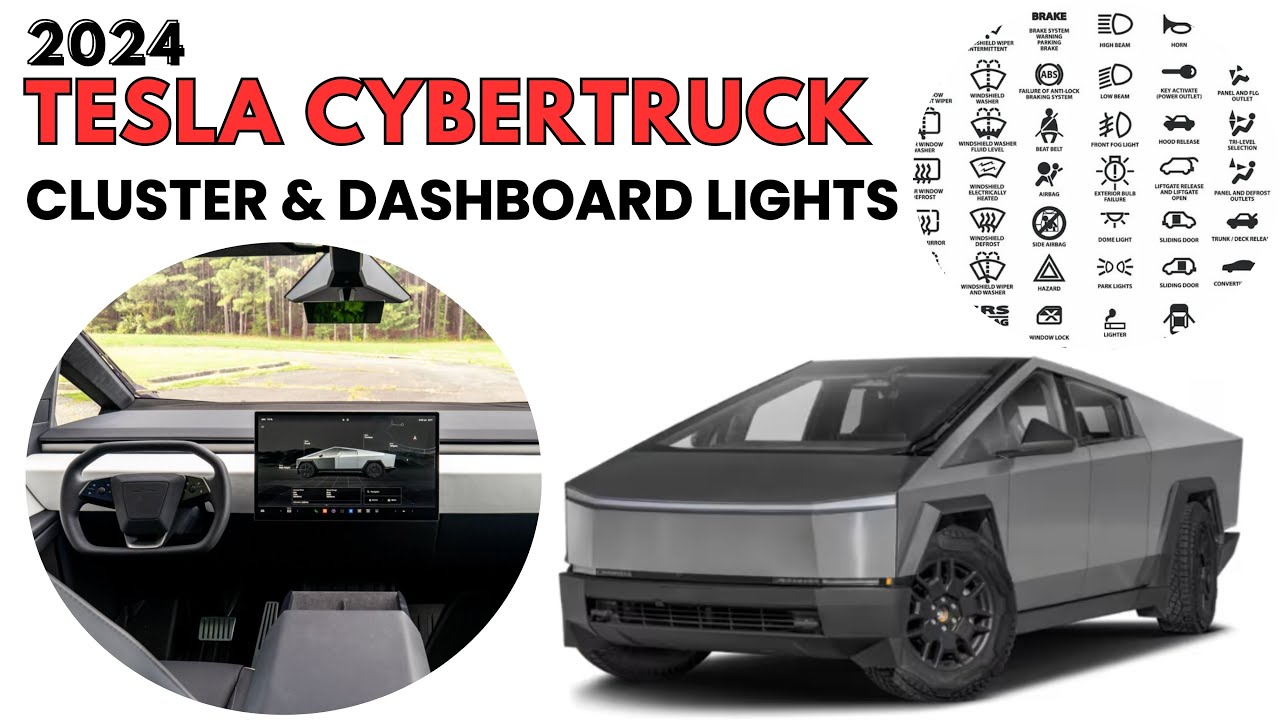 2024 Tesla Cybertruck Cluster Display & Dashboard Warning Indicators ...