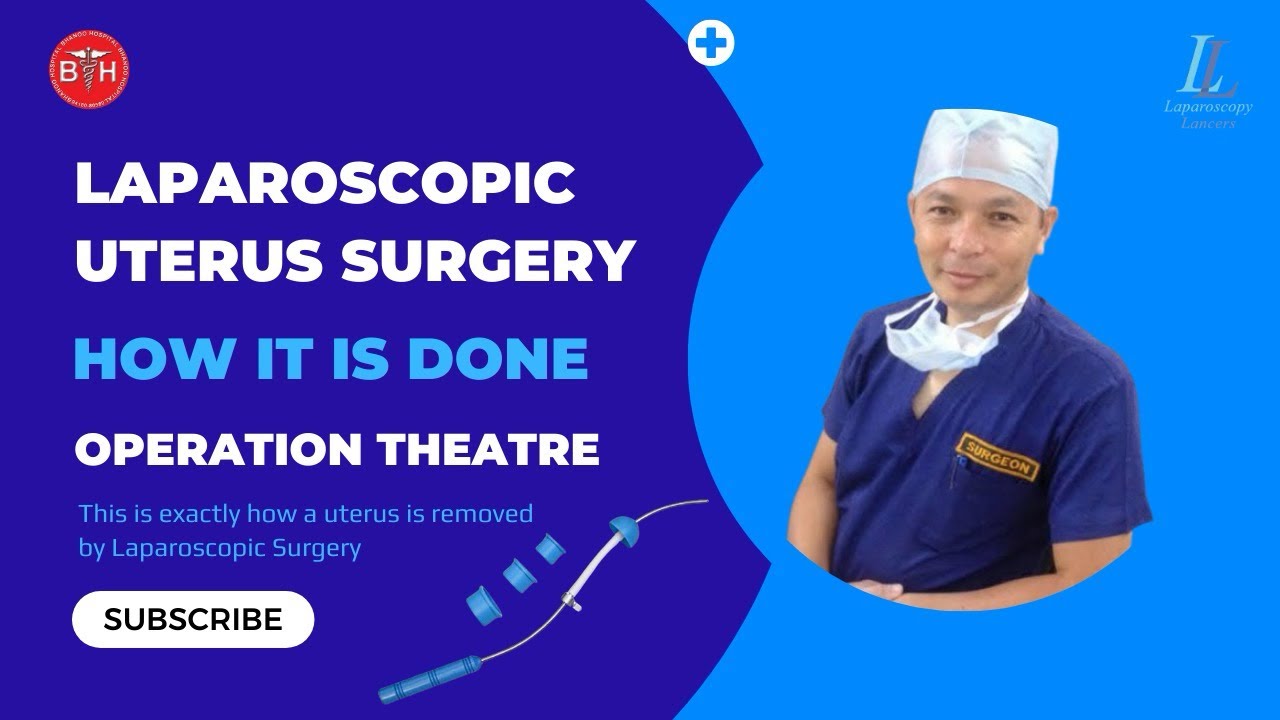 Laparoscopic Uterus Removal - TLH . The view of the operation not in ...