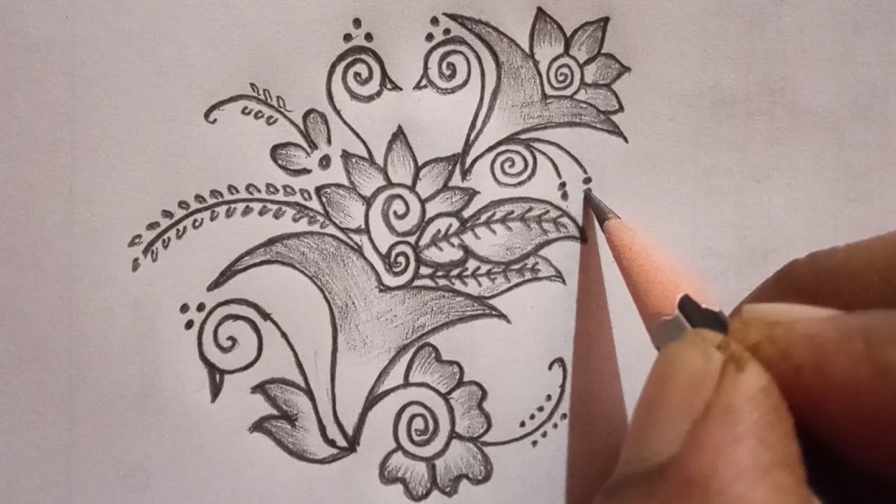 latest freehand rangoli design| creative flower muggu| poo kolam design ...