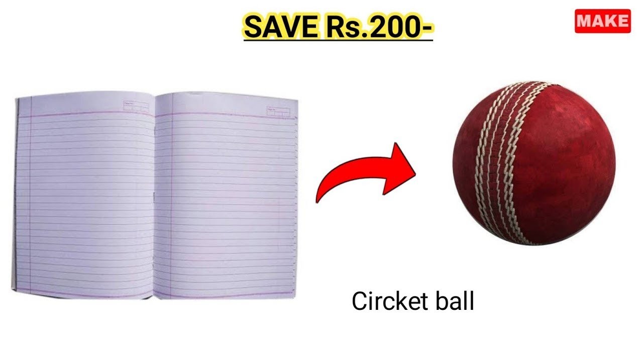 How to make cricket ball with paper | How to make ball at home ...