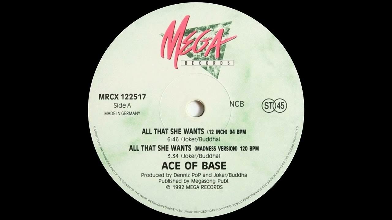Ace Of Base - All That She Want (12 inch Version) 1992 - YouTube