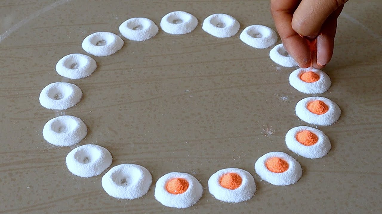 Easy And Small Rangoli For Beginners | Small & Cute Kolam Designs ...