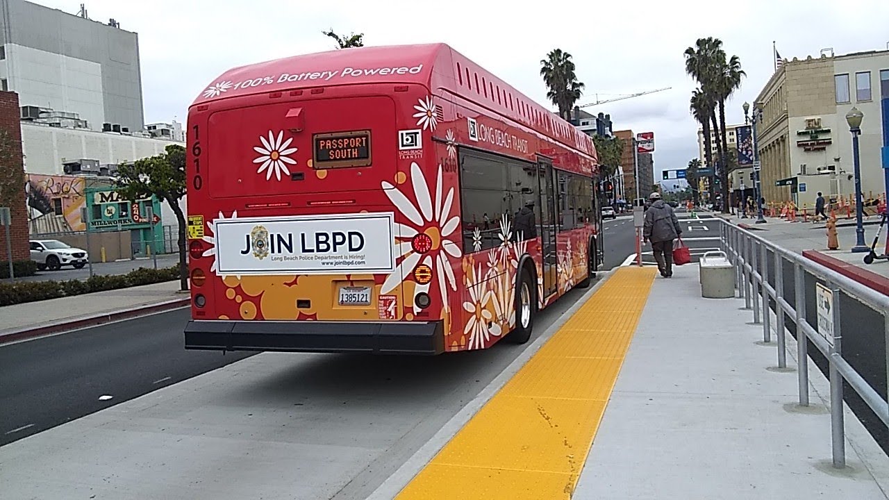 2016 Long Beach Transit BYD K9 1610 - YouTube