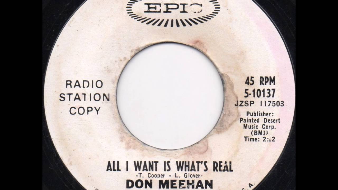 Don Meehan (Halee's Comet) - All I Want Is What's Real - YouTube