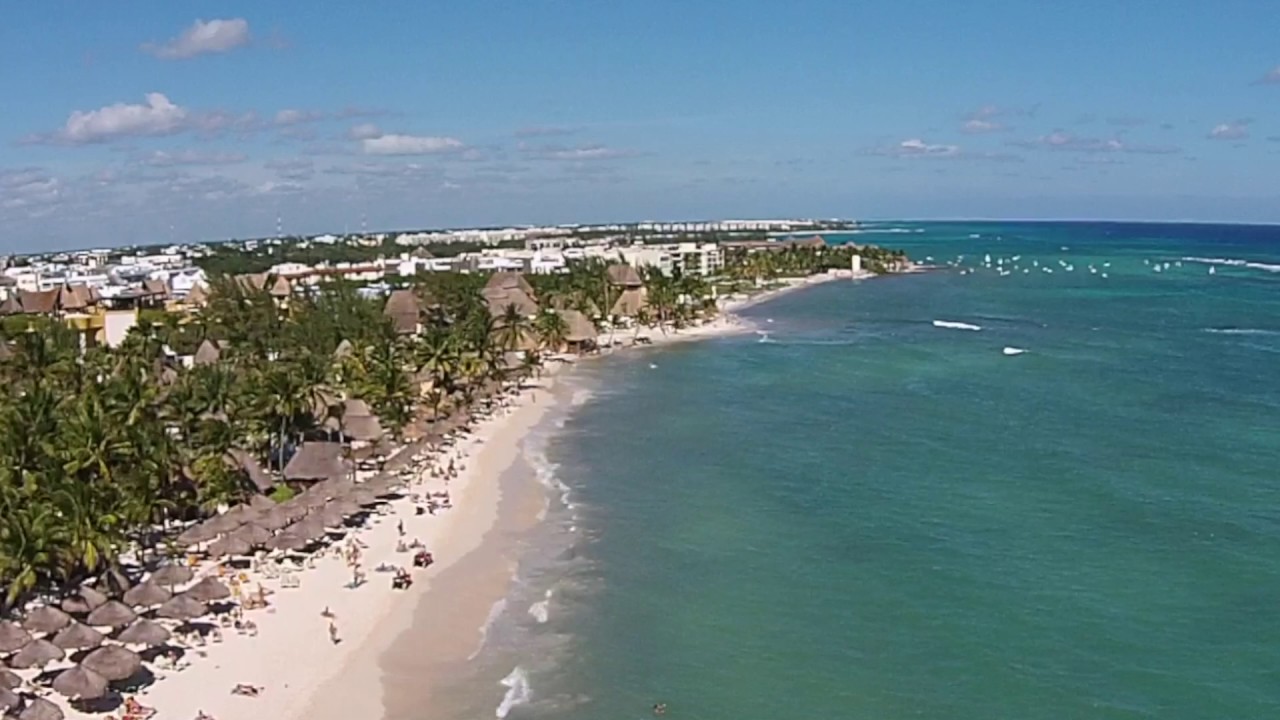 Coco Beach Playa del Carmen, Mexico Aerial Video - YouTube