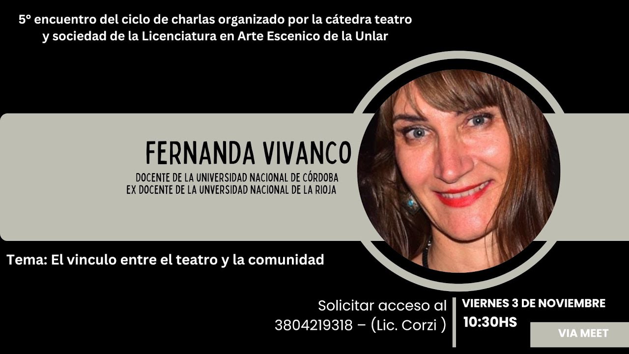 Fernanda Vivanco: El vinculo entre el Teatro y la Comunidad - YouTube