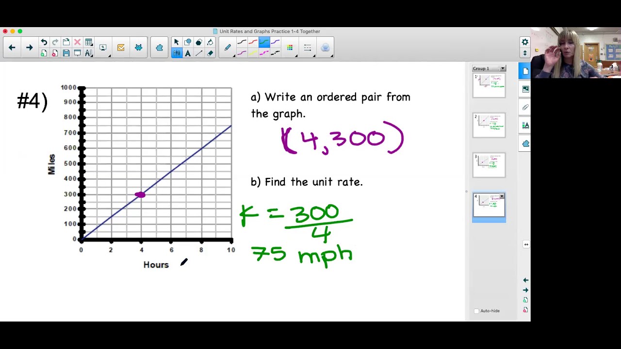 M7 Unit Rates and Graphs Practice - YouTube