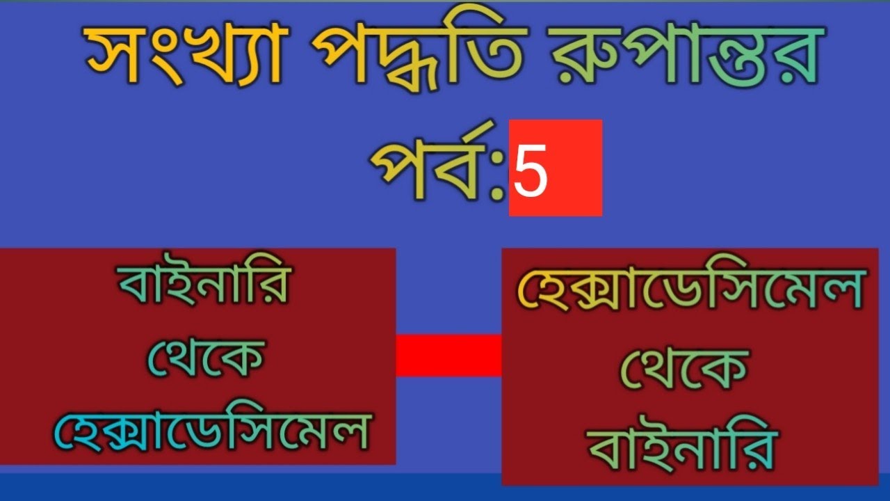 Ict Chapter 3how To Convert Hexadecimal To Binary And Binary To 9433