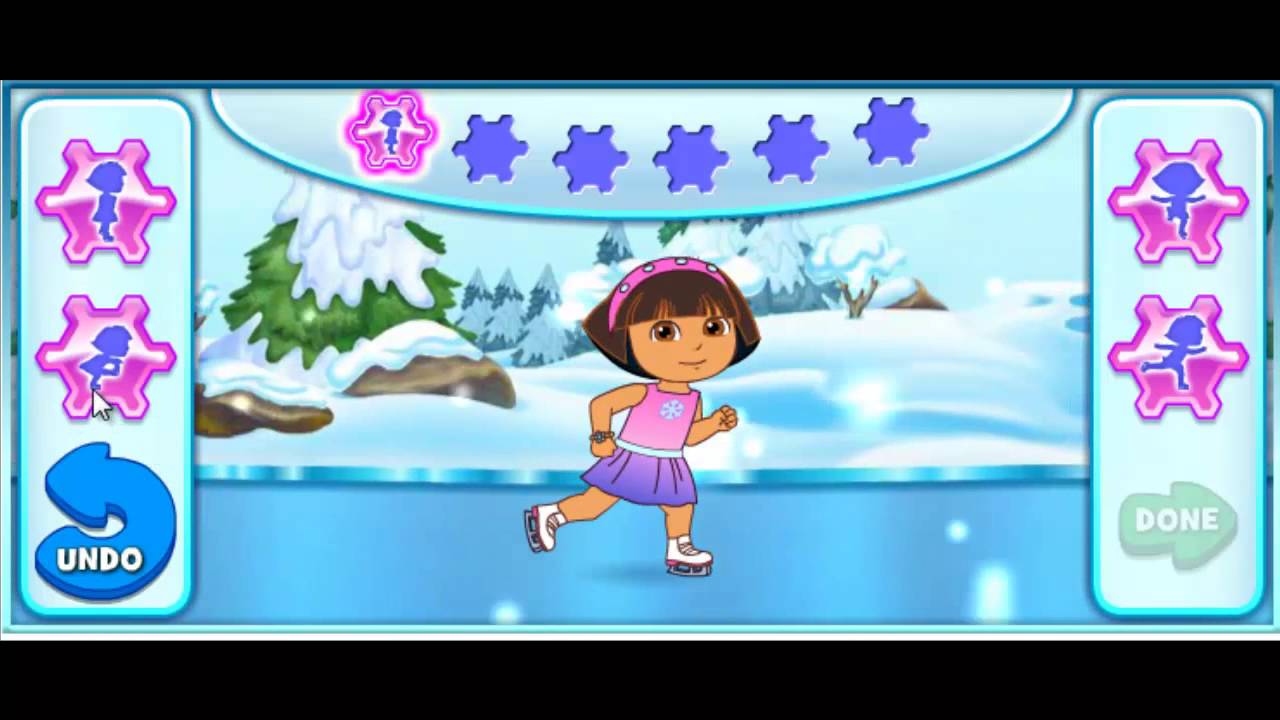 Dora The Explorer-Dora's Ice Skating Spectacular Game - YouTube