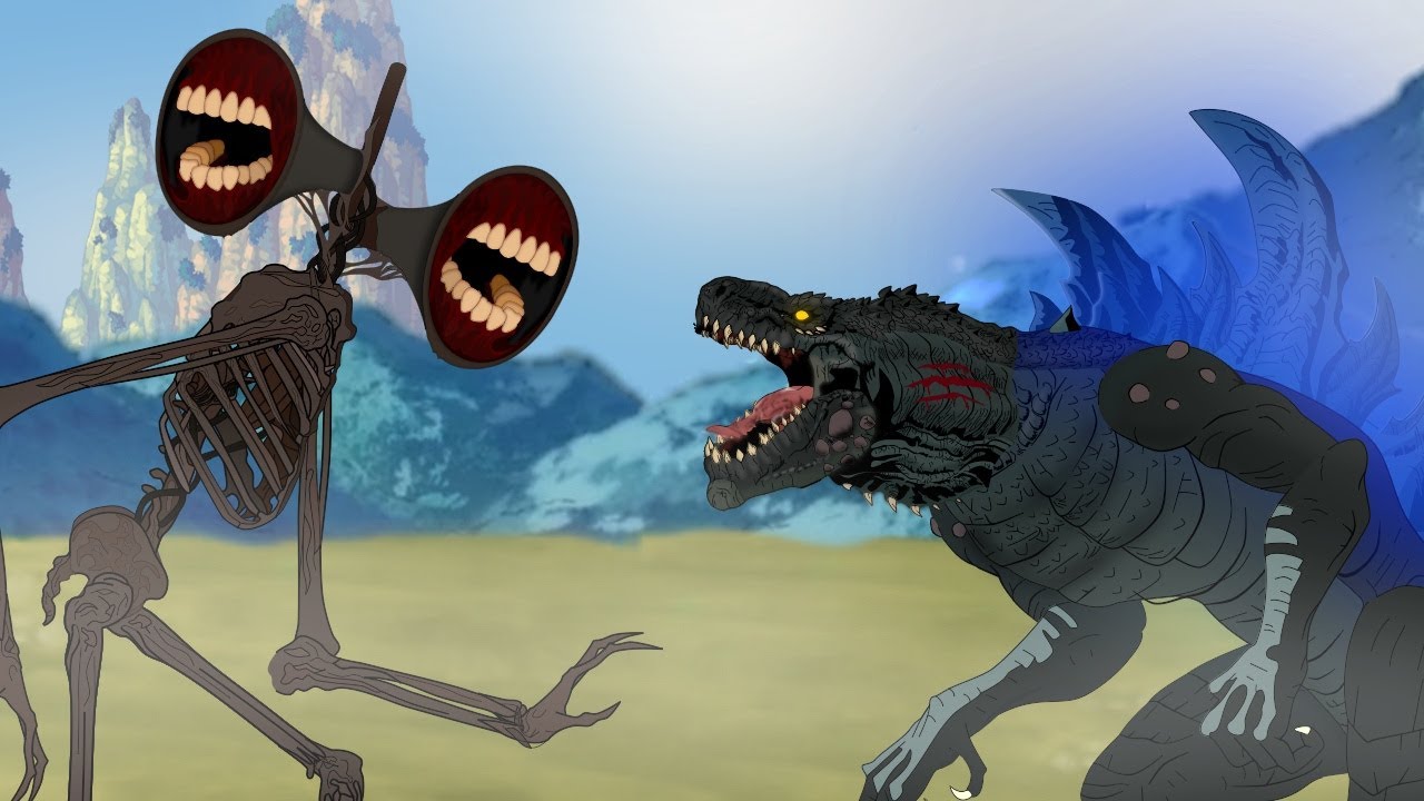 Shin Zilla Vs Siren Head - Cartoon Animation - GODZILLA - YouTube