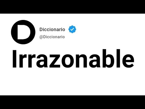 Irrazonable Significado En Español - YouTube