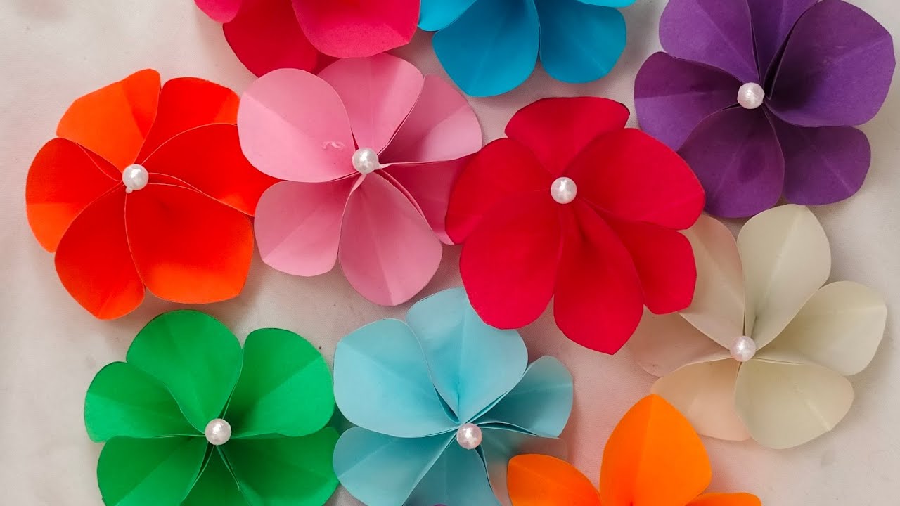 How To Make Simple Paper Flower Cute Flower Paper Paper Crafts how-to-make-simple-paper-flower-cute-flower-paper-paper-crafts
