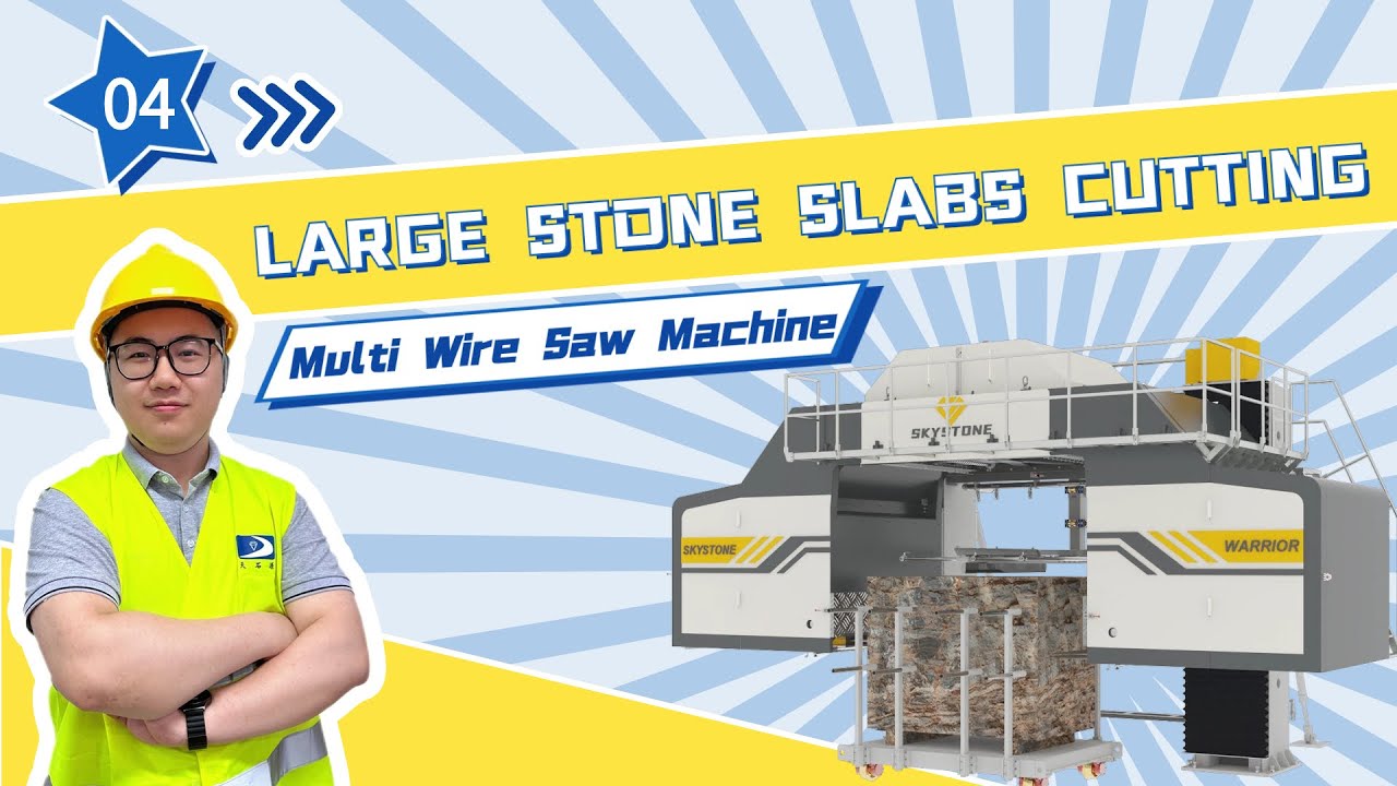 multi wire saw machine running-skystone - YouTube