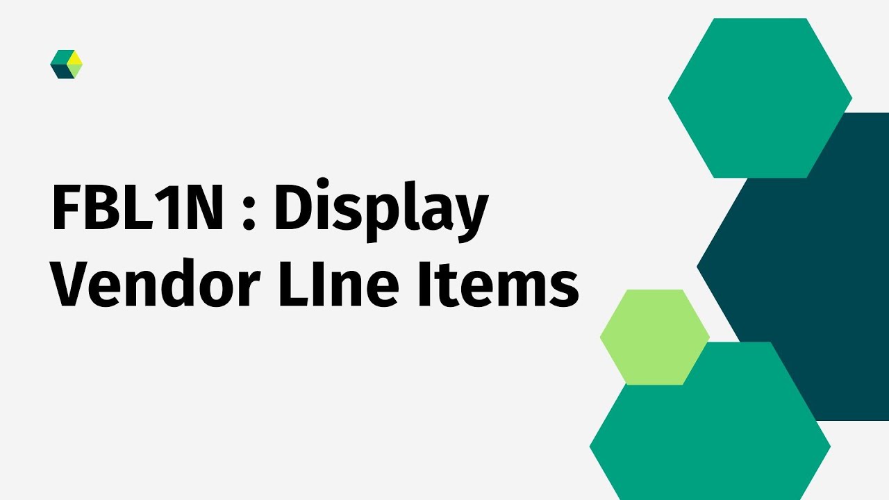 FBL1N: How to display Vendor Line Items in SAP - YouTube