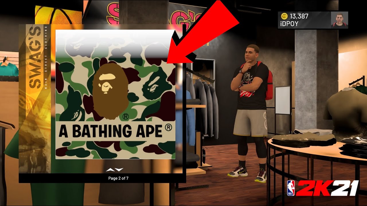 *NEW* NBA 2K21 BAPE AND SPRAYGROUND LIMITED TIME CLOTHES IN SWAGS - YouTube