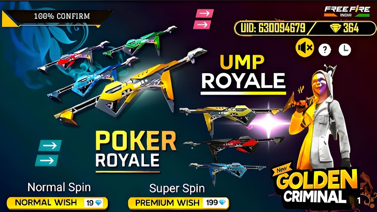POKER MP40 RETURN CONFIRM IN FREE FIRE INDIA UPCOMING EVENTS FF NEW ...